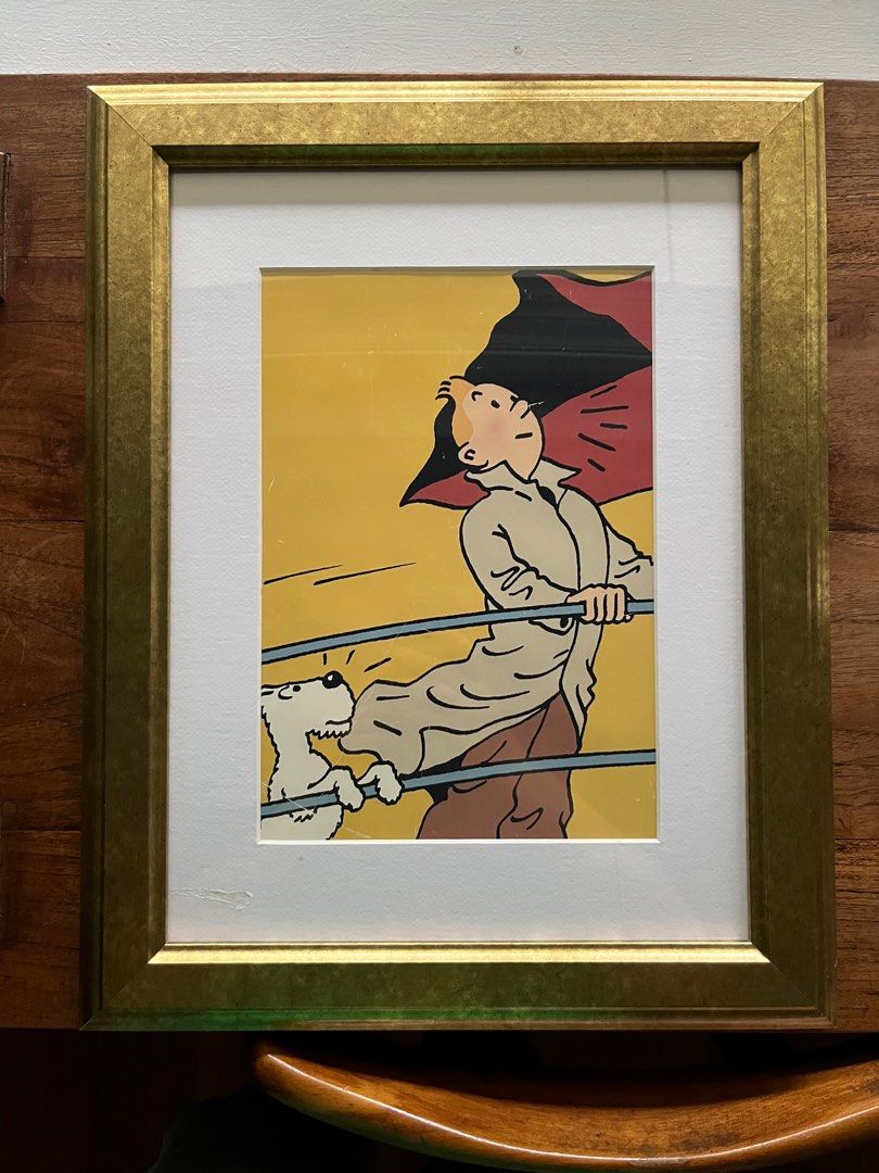 Tintin and Snowy 47x38cm, Furniture & Home Living, Home Decor, Frames ...
