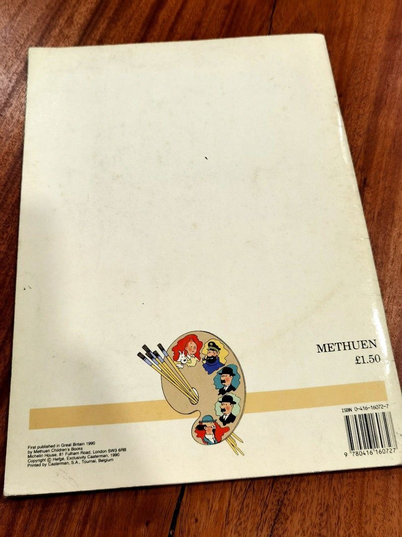 Tintin Colouring Book 1 Books Published Year 1990 Great Britain Rare ...