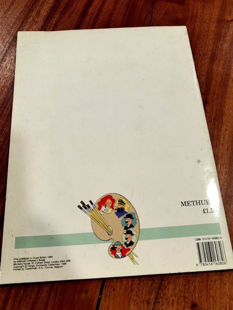 Tintin Colouring Book 2 Books Published Year 1990 Great Britain Rare ...