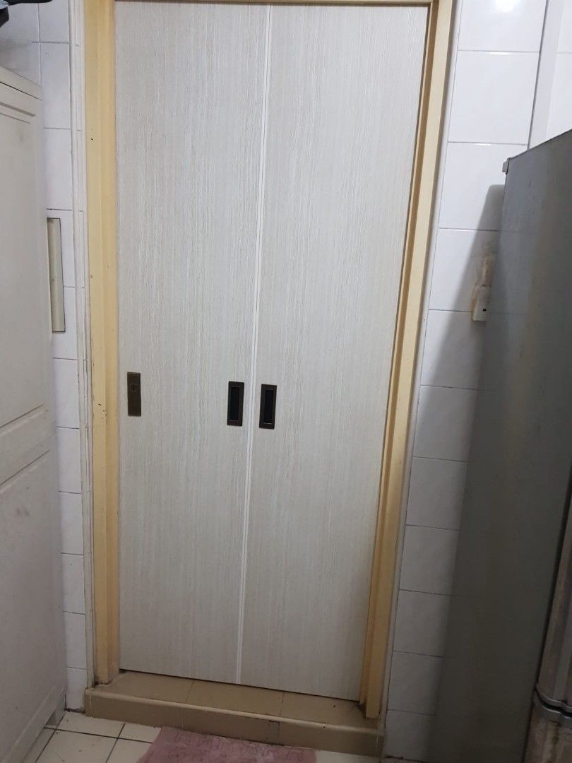 Toilet Pvc laminate bifold door, Furniture & Home Living, Bathroom ...