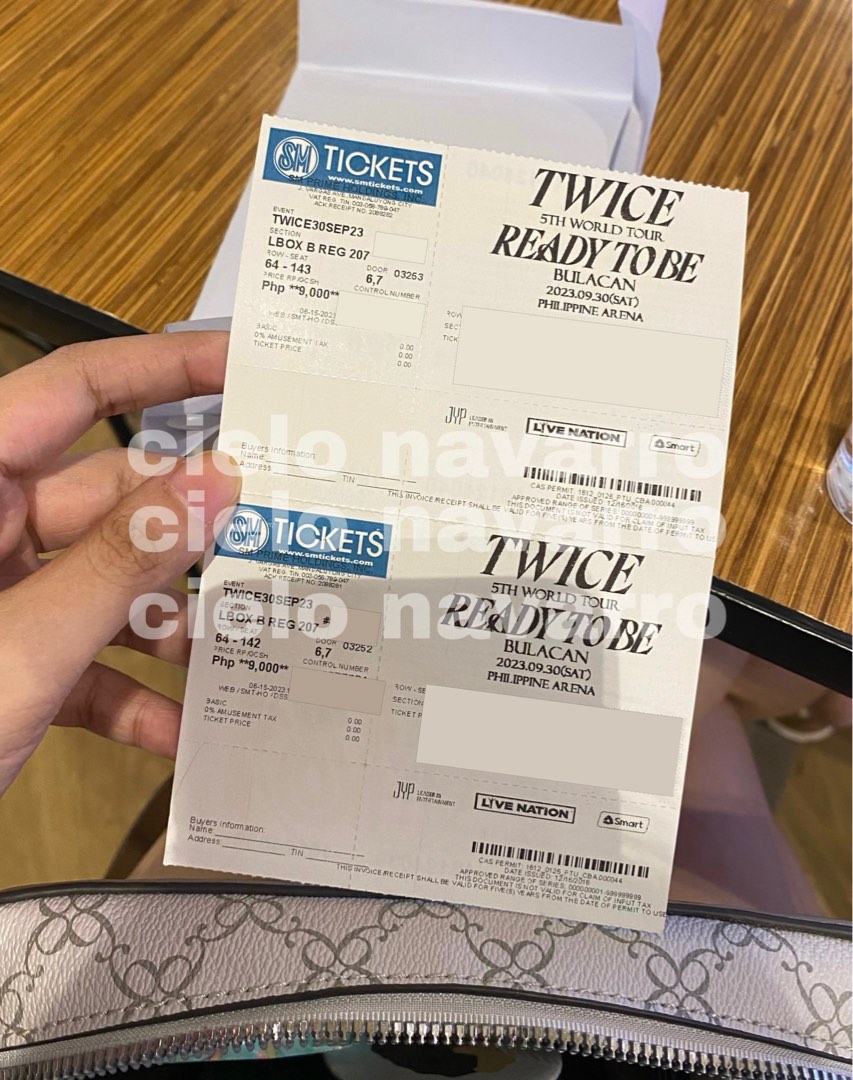 TWICE CONCERT TICKET DAY 1, Tickets & Vouchers, Event Tickets on Carousell