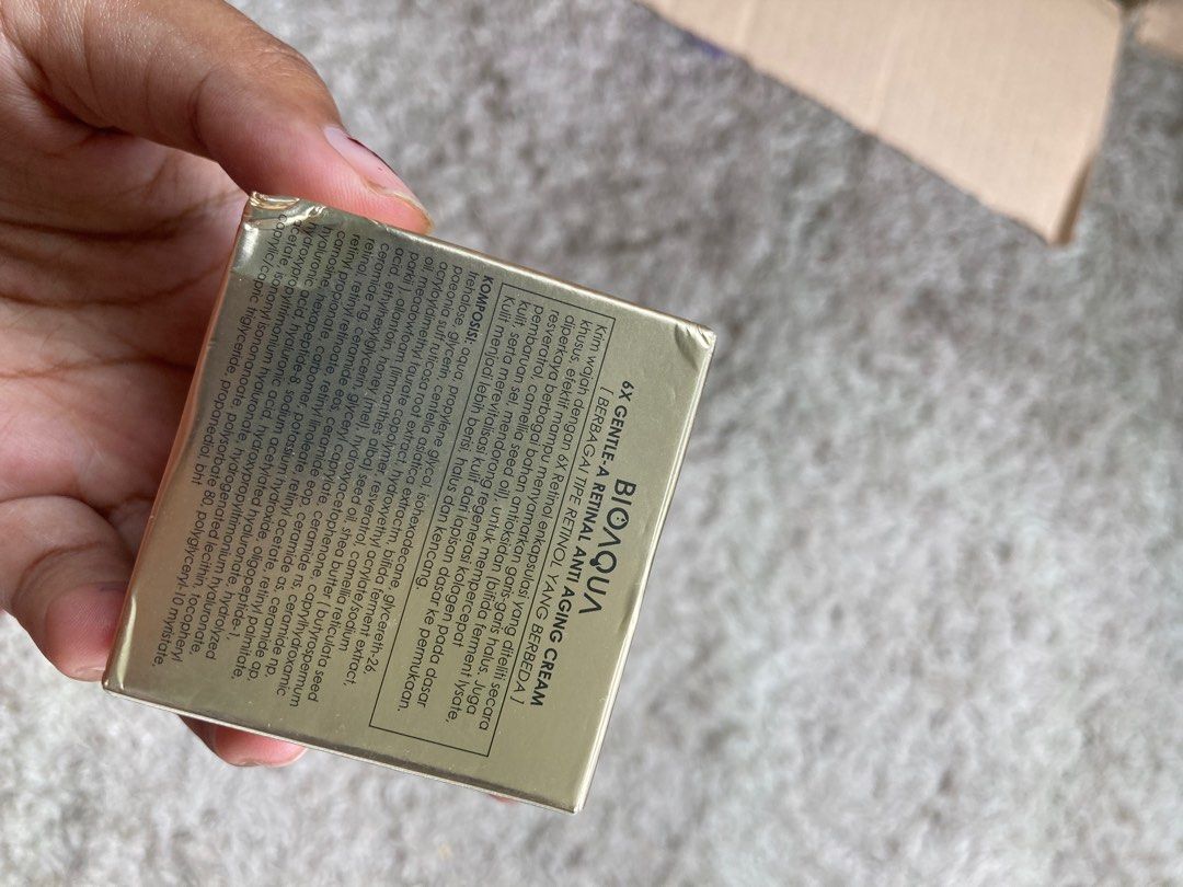 Unny x Bioaqua Retinol Moisturizer Cream, Kesehatan & Kecantikan, Kulit ...