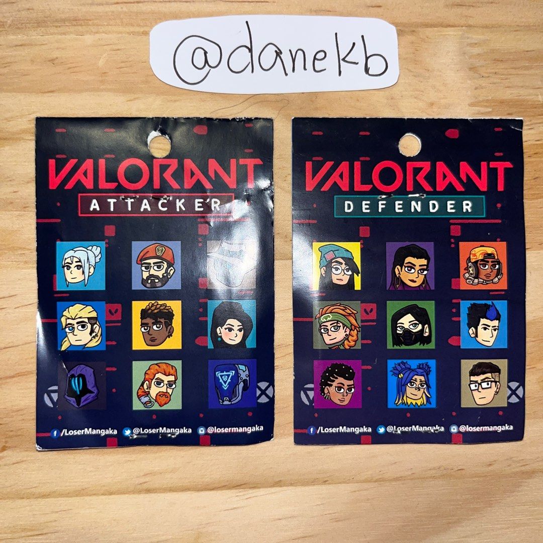 Valorant Attacker & Defender Stickers, Hobbies & Toys, Stationary ...
