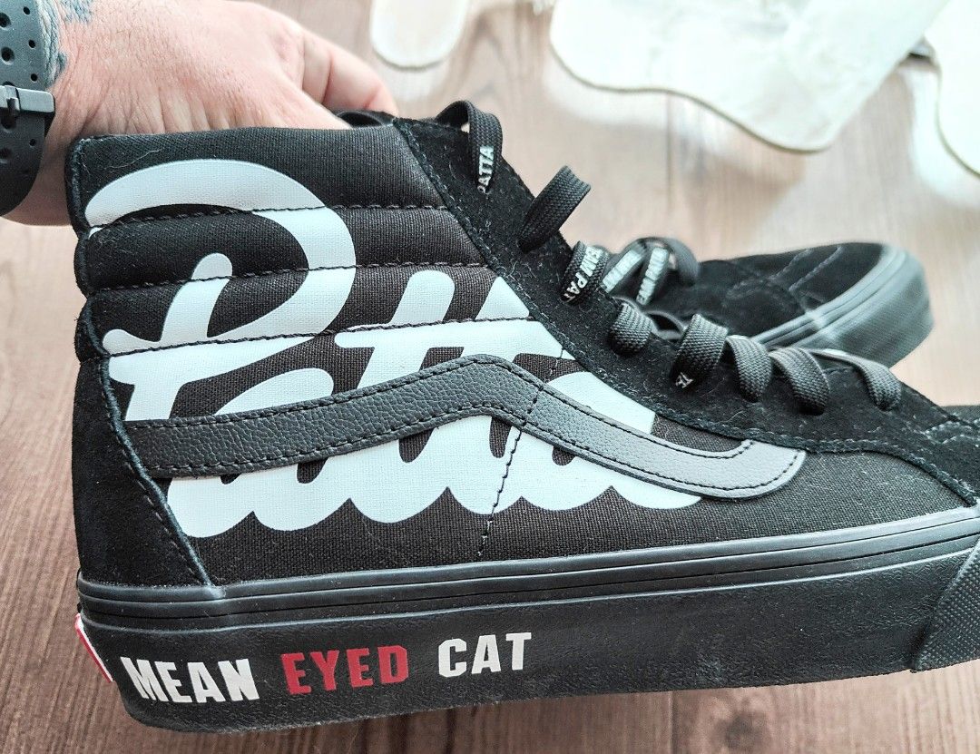 Vans - Patta x Vault SK8-HI Reissue VLT LX 'Mean Eyed Cat - Black ...