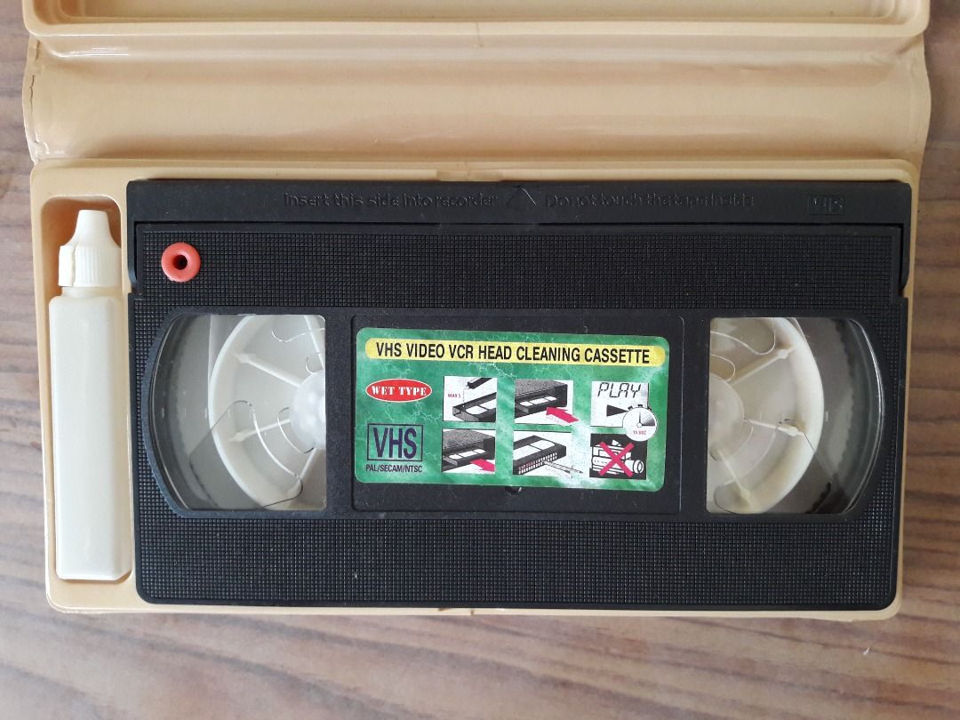 Video Head Cleaning Cassette for VHS VCR, TV & Home Appliances, TV ...
