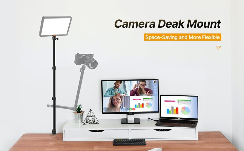 Vijim by Ulanzi LS10 Adjustable Removable Desk Stand with Stable Padded ...