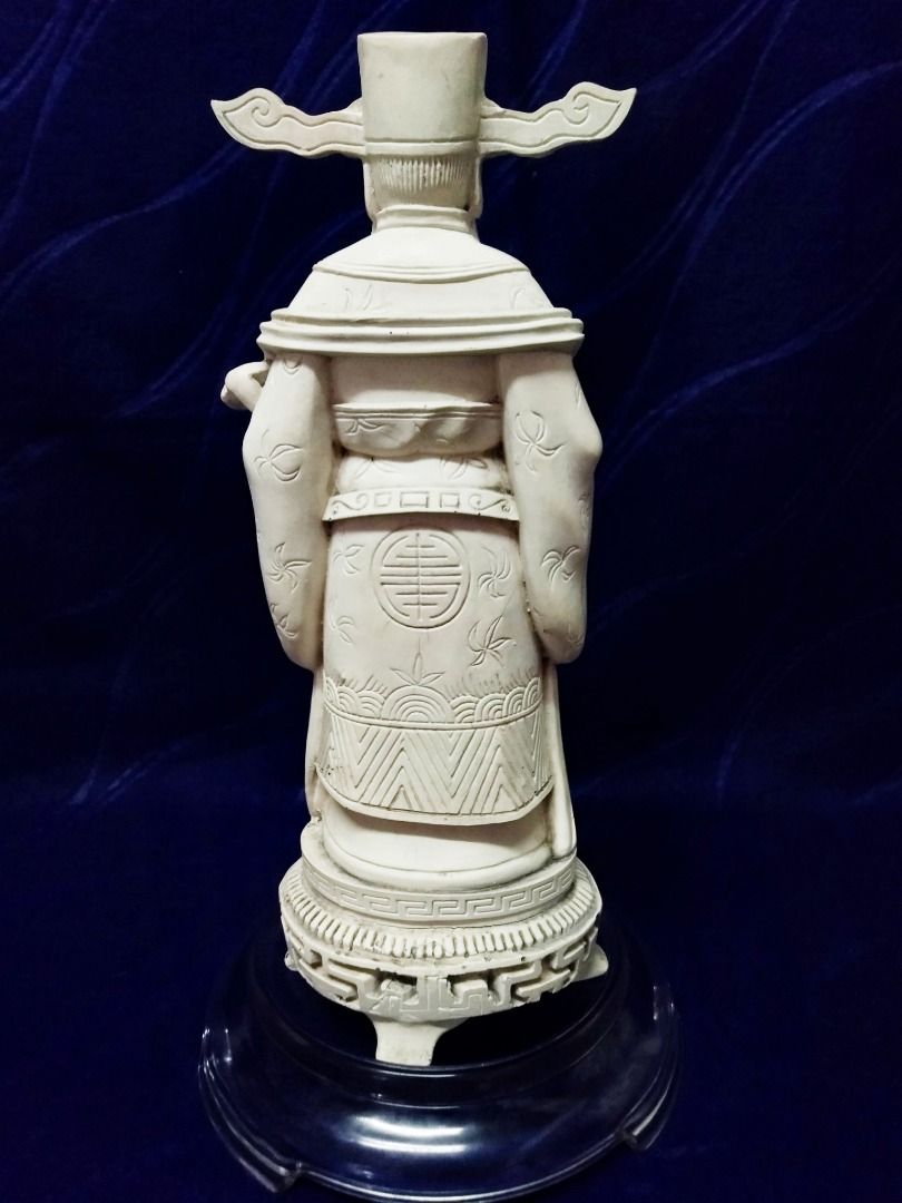 Vintage 3 Chinese Deities / Stellar Gods (Fu, Lu, Shou) Ivory Colored ...