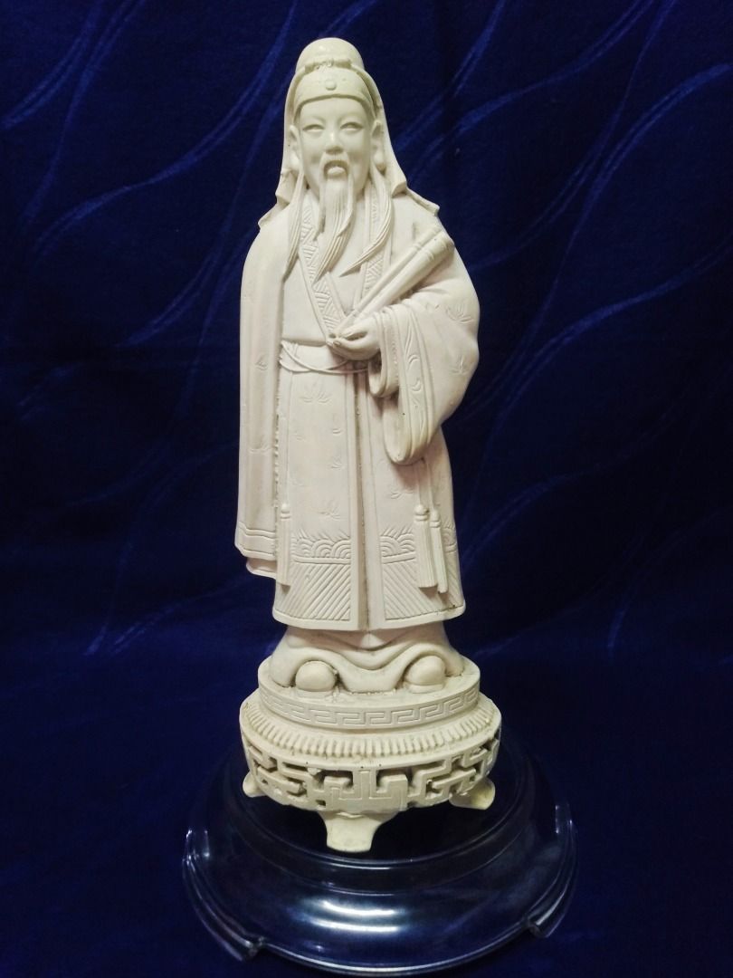 Vintage 3 Chinese Deities / Stellar Gods (Fu, Lu, Shou) Ivory Colored ...