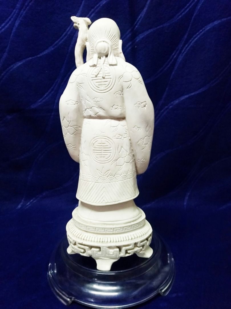 Vintage 3 Chinese Deities / Stellar Gods (Fu, Lu, Shou) Ivory Colored ...