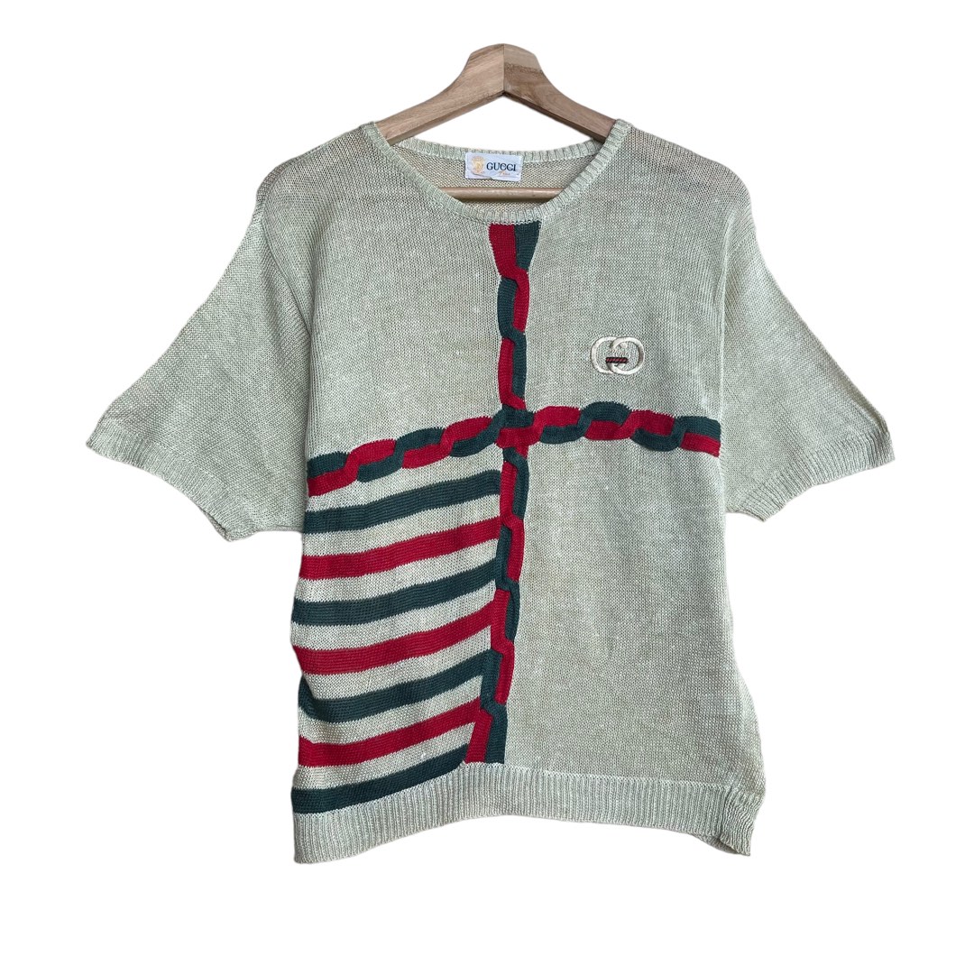 Vintage 90s Gucci Knit, Men's Fashion, Muslim Wear, Tops on Carousell