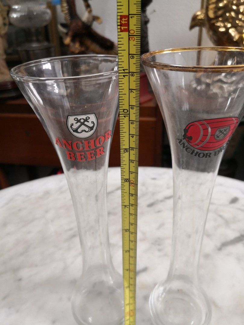 Vintage Anchor Beer 1/4 Lager Glasses, Hobbies & Toys, Collectibles ...