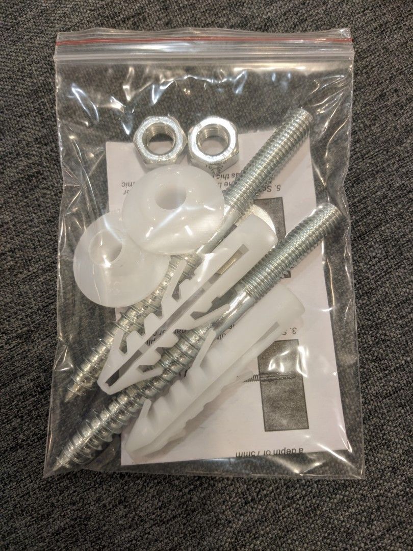 Wall Hung Basin & Sink Mounting Screws Kit, Stainless Steel Fixing ...