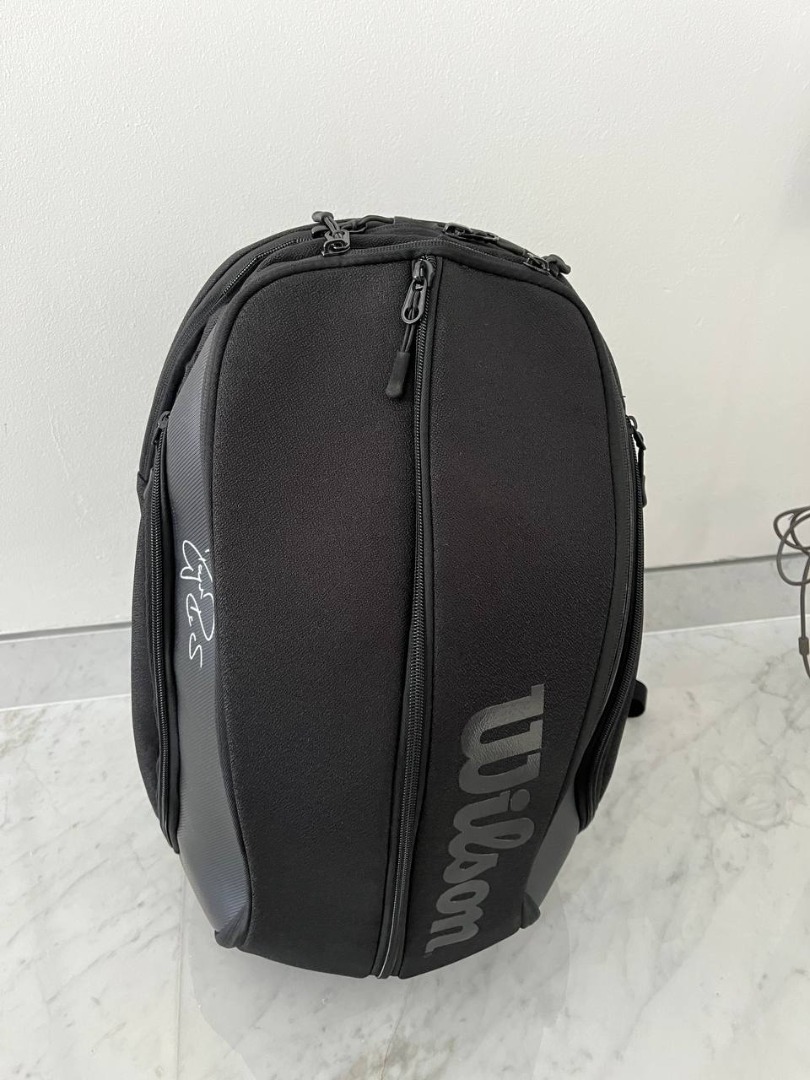 Wilson Roger Federer DNA Tennis Backpack Black, Sports Equipment, Other ...