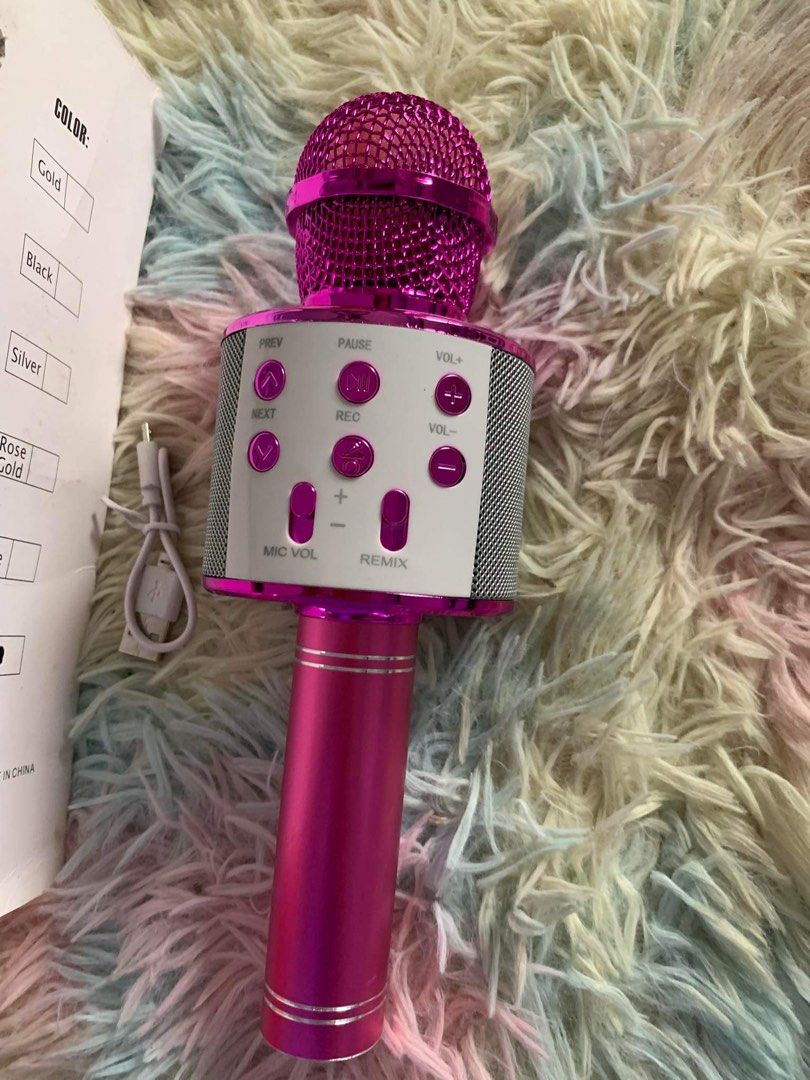 WS 858 Wireless Bluetooth Microphone KTV Karaoke Handheld Mic HIFI Speaker 300 pesos, Audio ...