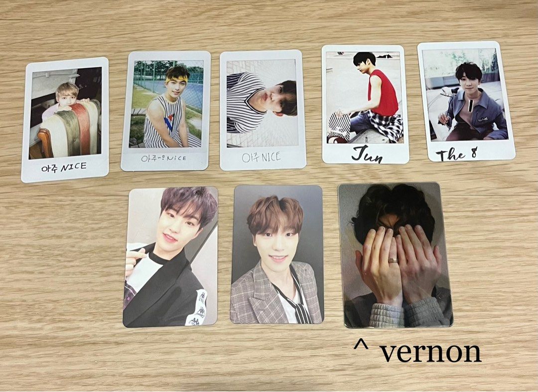wtt/lfb seventeen svt old photocards pcs jun dk dokyeom scoups seungcheol hoshi dino chan vernon ...