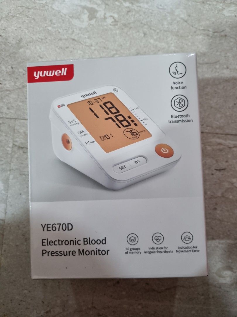 Yuwell Blood Pressure Monitor, Health & Nutrition, Health Monitors ...