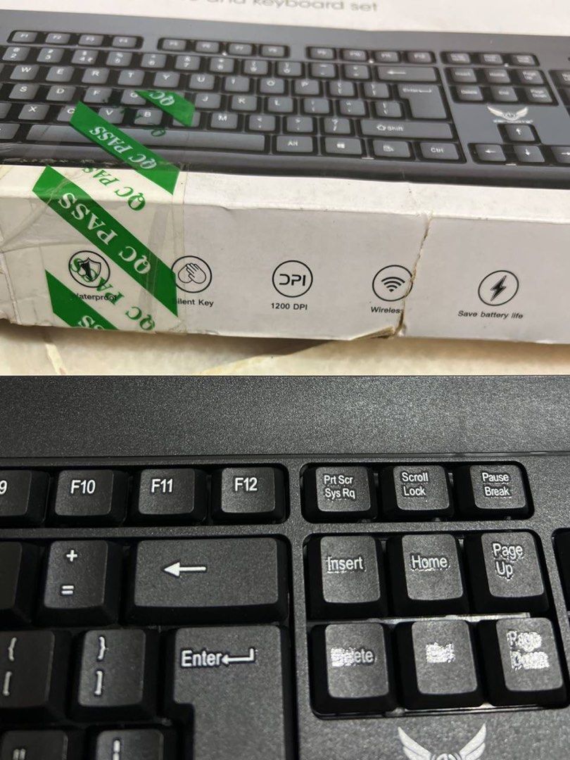 ZERODATE Wireless USB keyboard and mouse, Computers & Tech, Parts ...