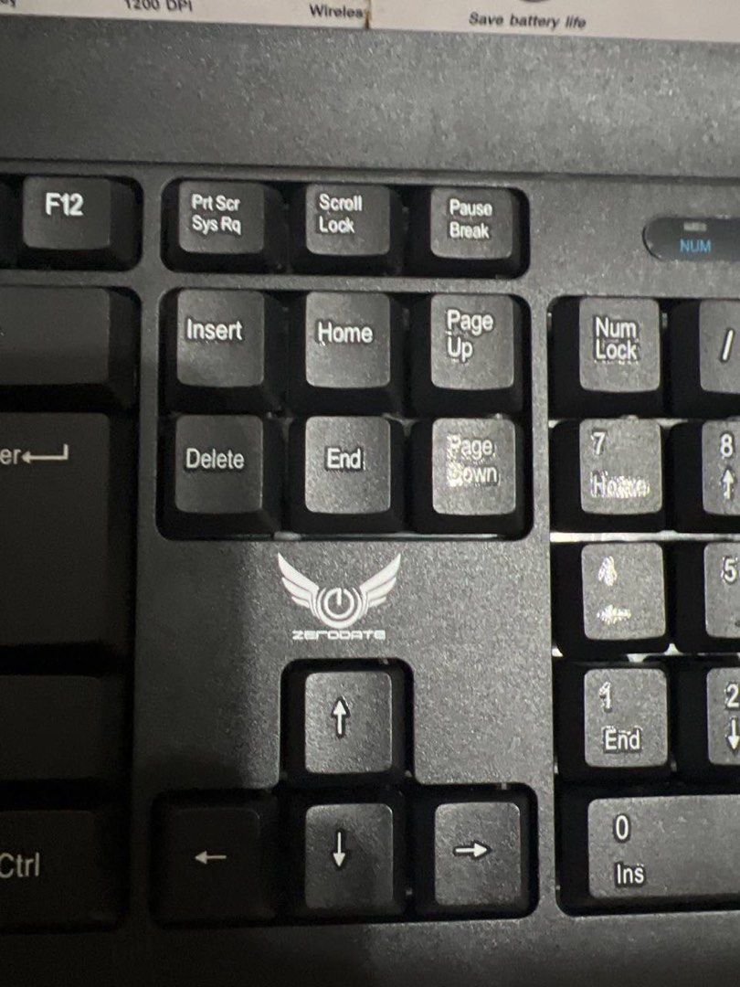 ZERODATE Wireless USB keyboard and mouse, Computers & Tech, Parts ...