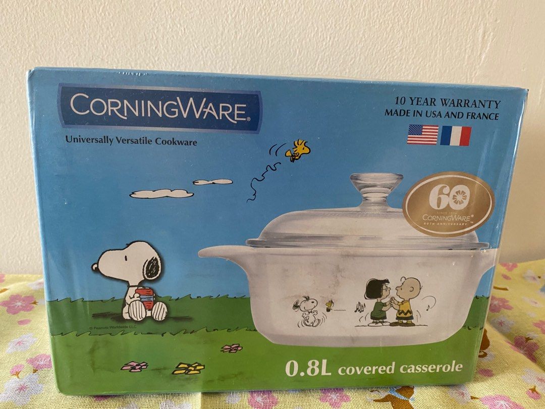 0.8l Snoopy design CorningWare Casserole, Furniture & Home Living ...