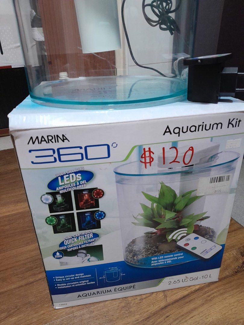10L Circular Aquarium Fish Tank, Pet Supplies, Homes & Other Pet ...