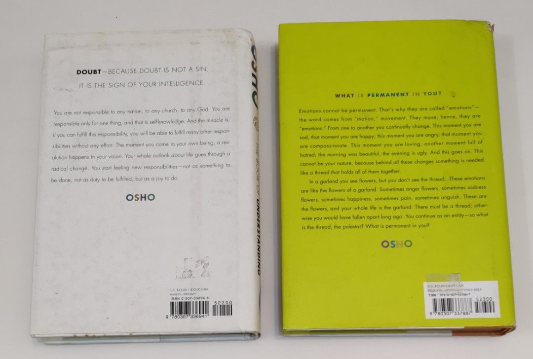 1. OSHO. THE BOOK OF UNDERSTANDING. 2. EMOTIONAL WELLNESS, Hobbies ...
