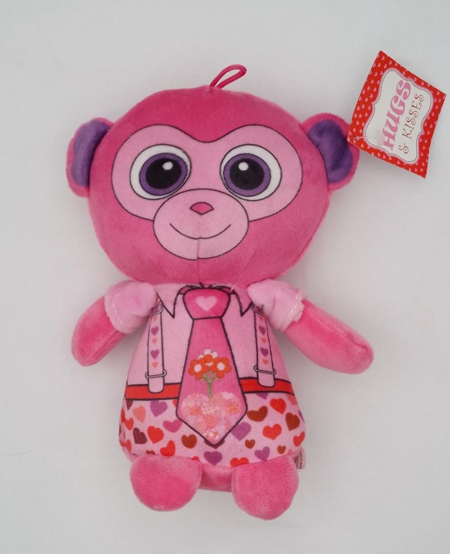 20 CM HUGS and KISSES Mouse Monkey Plush Stuffed Toy Doll Soft Plushie ...
