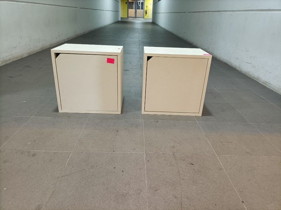 2 x NENGUN Single Storage Unit with Door in WHITE, Furniture & Home ...