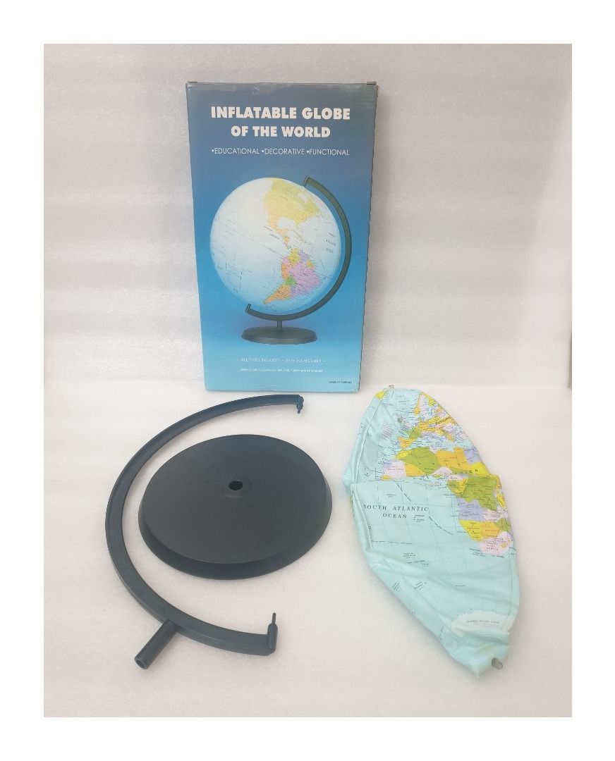 38cm / 15" Inflatable Desktop Educational World Globe With Stand ...