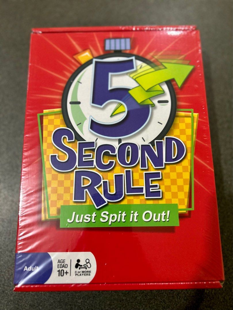 5 Second Rule - Game, Hobbies & Toys, Toys & Games on Carousell