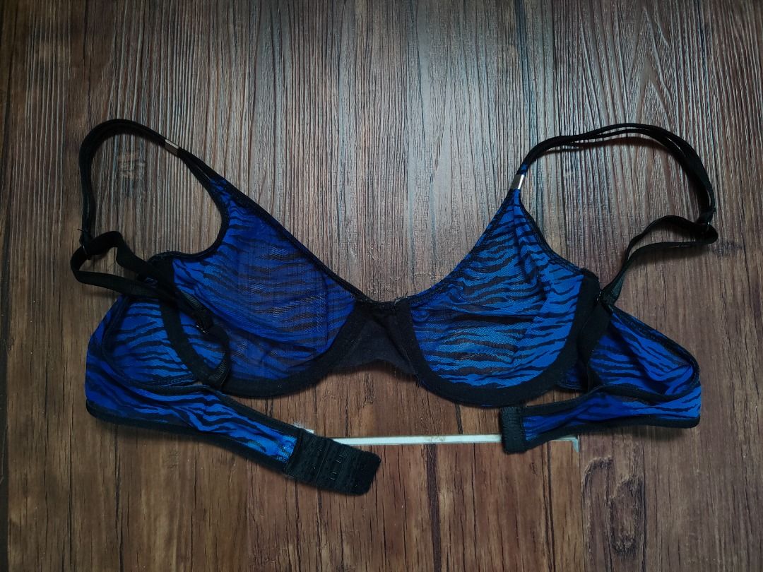 80 Turkish stretch transparent zebra blue colour design bra coli reka ...