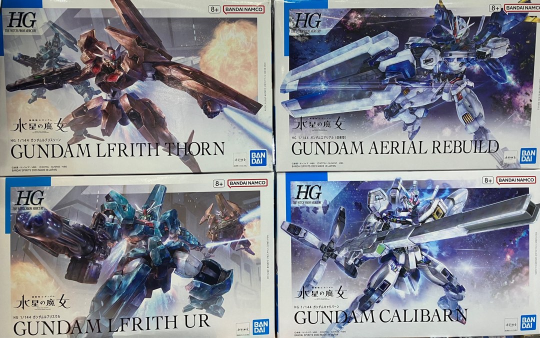 全新高達模型 Bandai HG水星魔女 HG異靈 風靈改 烏靈 索靈, 興趣及遊戲, 玩具 & 遊戲類 - Carousell