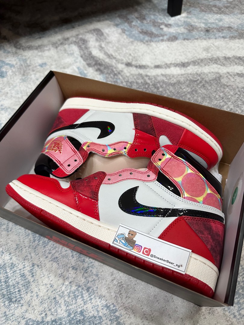Us8 BNDS Jordan 1 Low SpiderVerse, Men's Fashion, Footwear, Sneakers on ...
