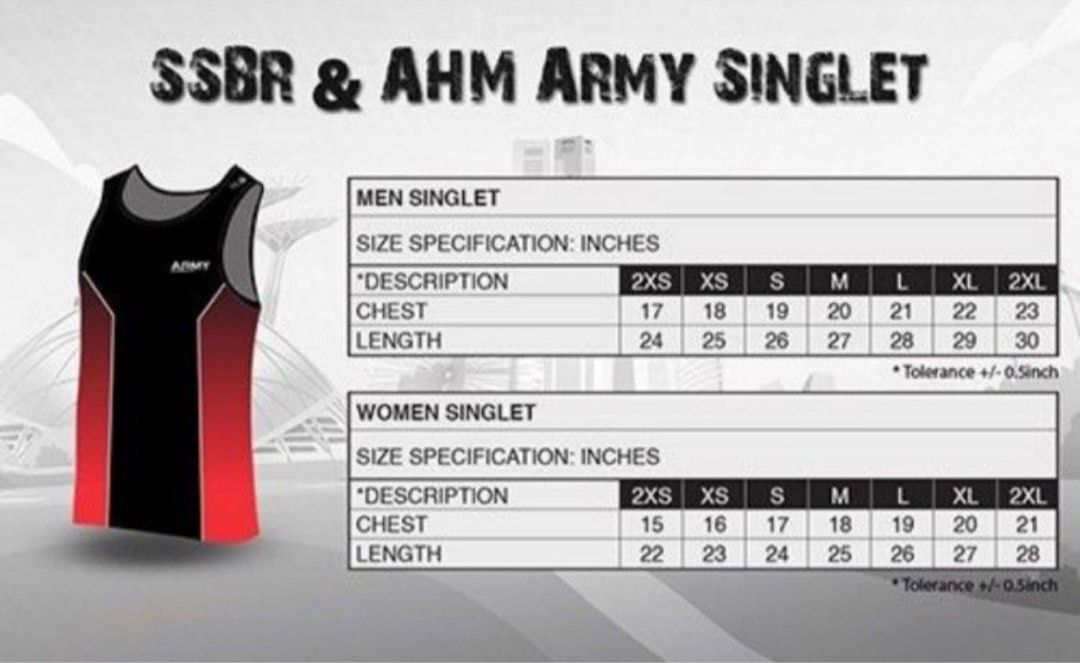 Army HM Run Singlet + Finisher T (Male S), Men's Fashion, Activewear on ...