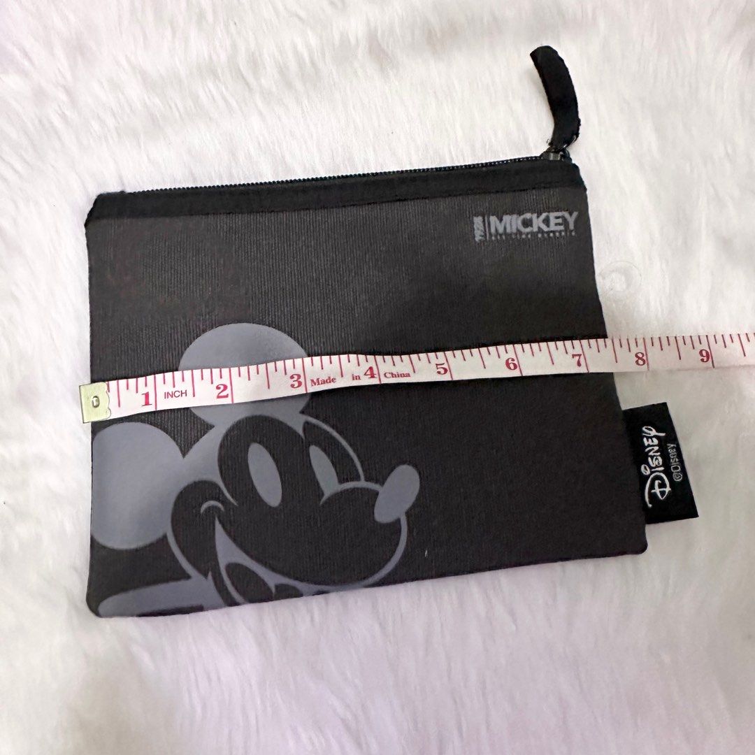 [Authentic] Disney Typo Mickey Mouse Flat Pouch, Women's Fashion, Bags ...
