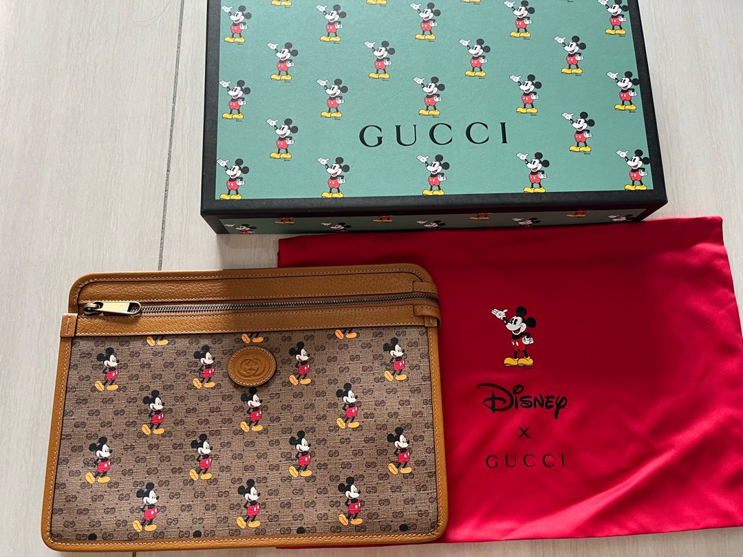 authentic Gucci x Disney clutch, Luxury, Bags & Wallets on Carousell
