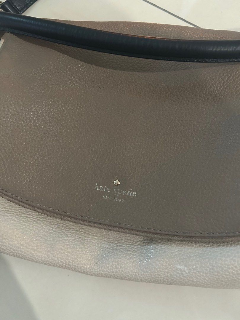 Authentic Kate Spade full leather neutral two way bag, Luxury, Bags ...