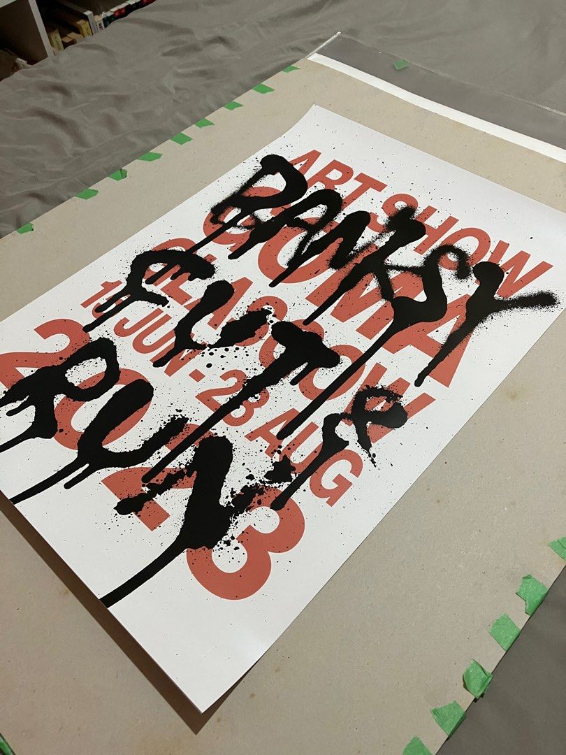 Banksy Cut & Run exhibition poster (2), Hobbies & Toys, Memorabilia ...