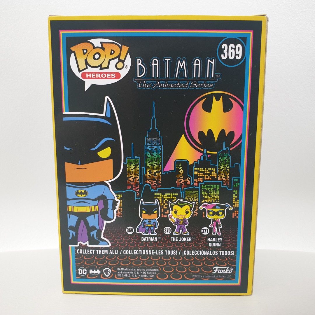 BATMAN The Animated Series Black Light Glow Hot Topic Exclusive Funko ...