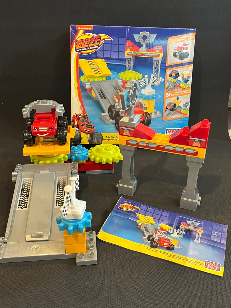 Blaze and the Monster Machines Mega Bloks Axle City Garage, Hobbies ...