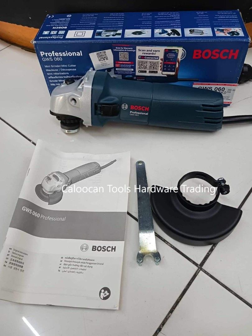 BOSCH 670W 4"/100mm Professional Angle Grinder with Spindle Lock (GWS 060, Commercial ...