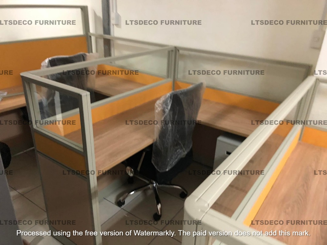 BPO WORKSTATION TABLE OFFICE PARTITION FURNITURES --FG on Carousell