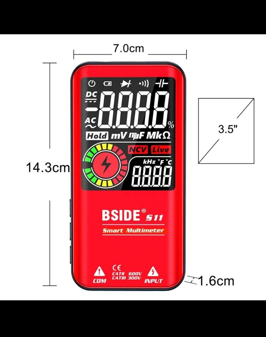 BSIDE S11 Smart Digital Multimeter Portable Rechargeable Universal ...