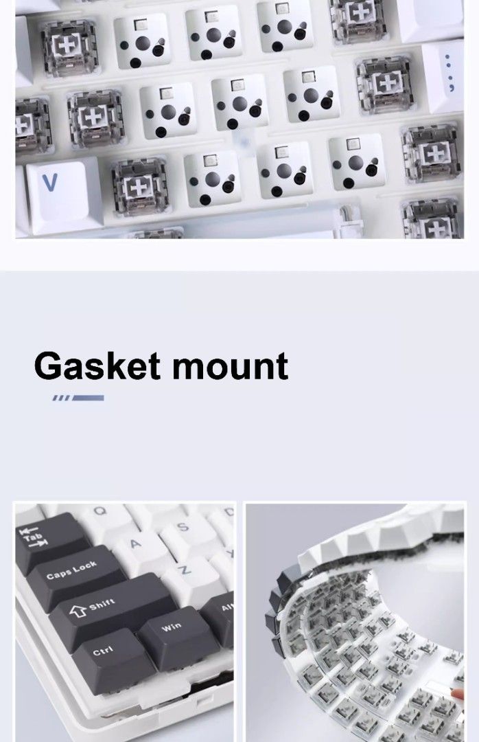 [Ceramic sound] Modded Gasket mount Tenkeyless (TKL) 87 layout portable ...