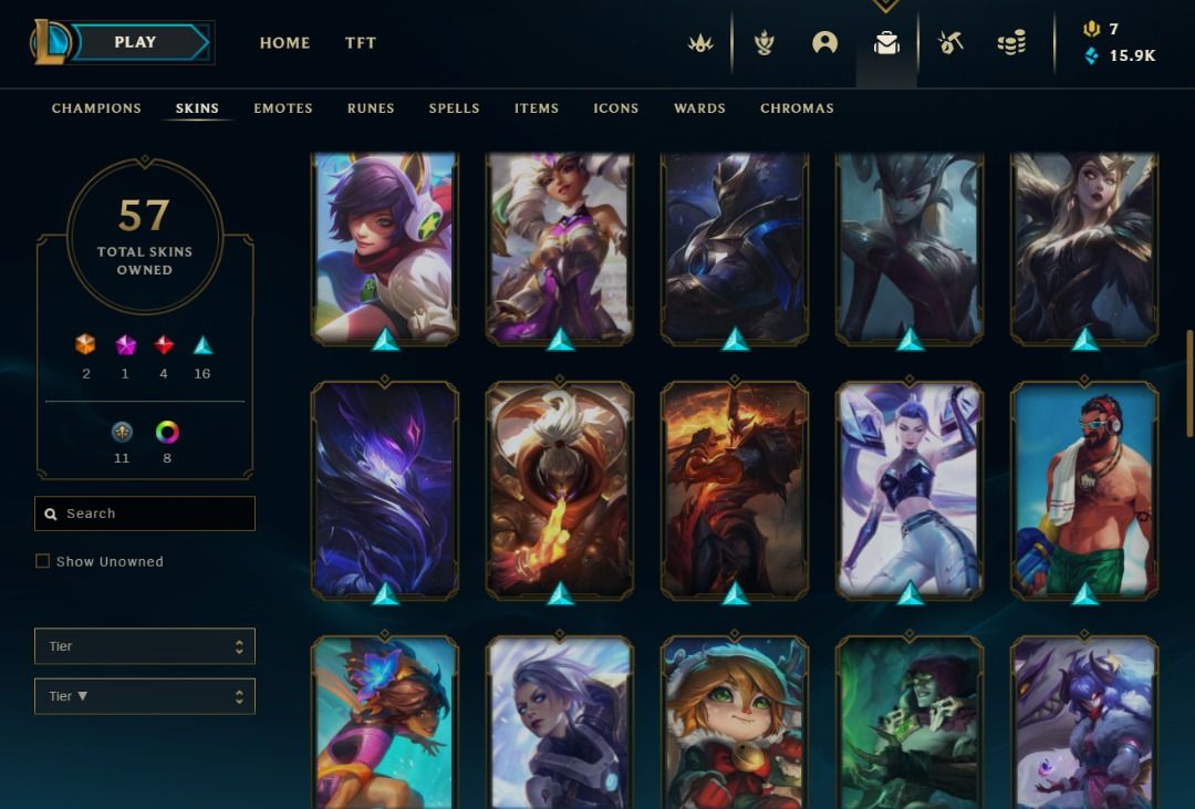 Cheap Emerald League of Legends Account with many skins, Video Gaming ...