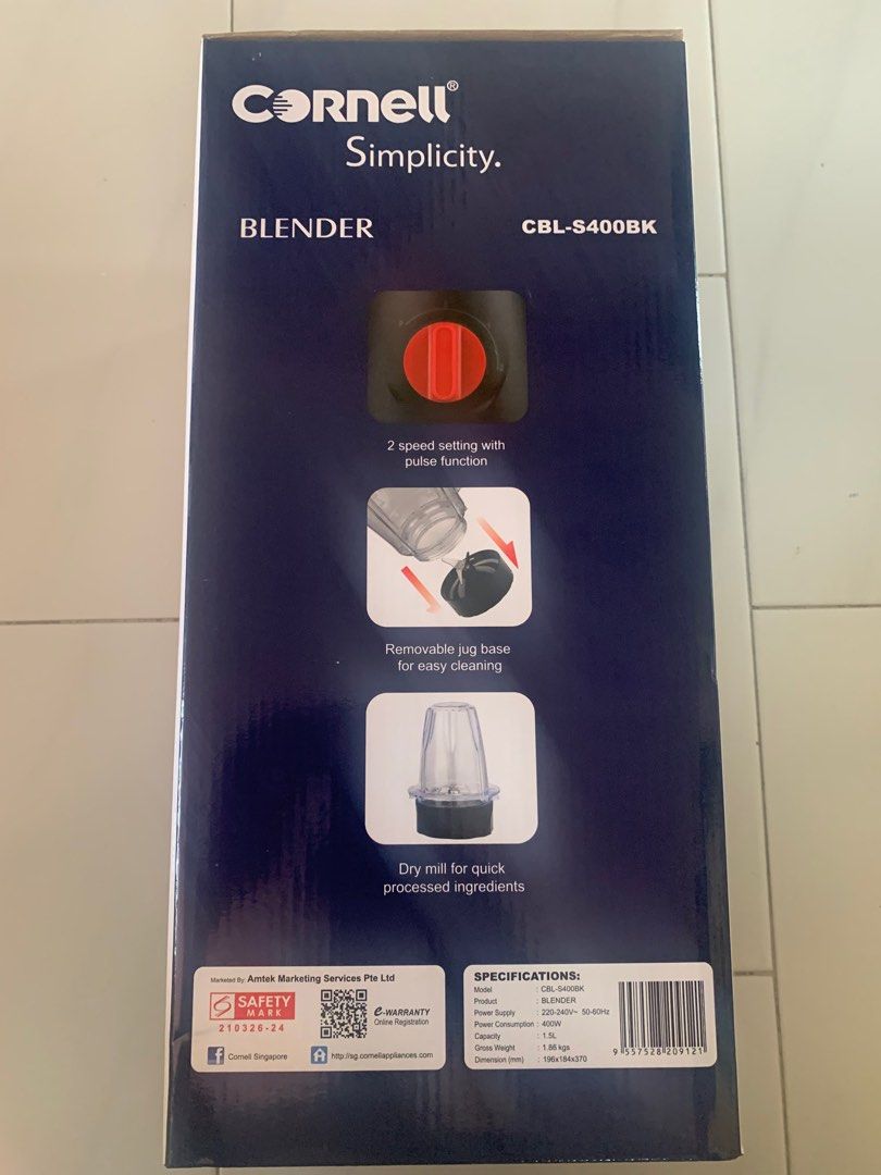 Cornell Blender (original price $69.90), TV & Home Appliances, Kitchen ...