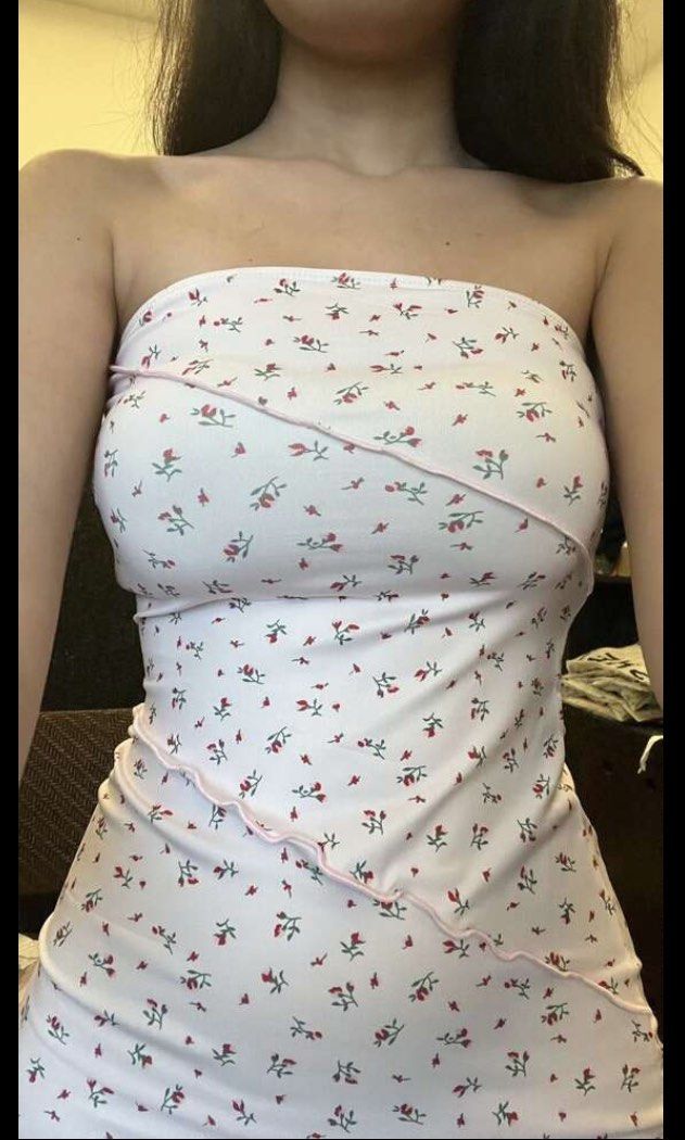 cottagecore barbie tube maxi dress, Women's Fashion, Dresses & Sets ...