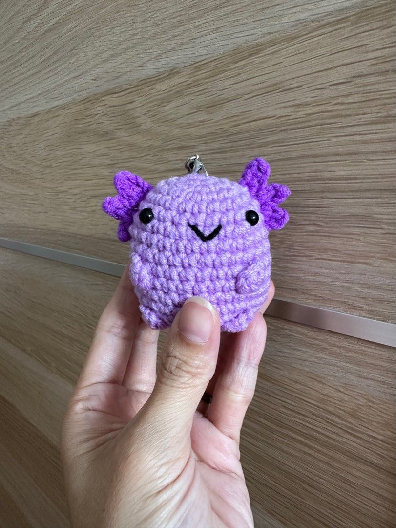 Crochet baby axolotl keychain, Hobbies & Toys, Stationery & Craft ...