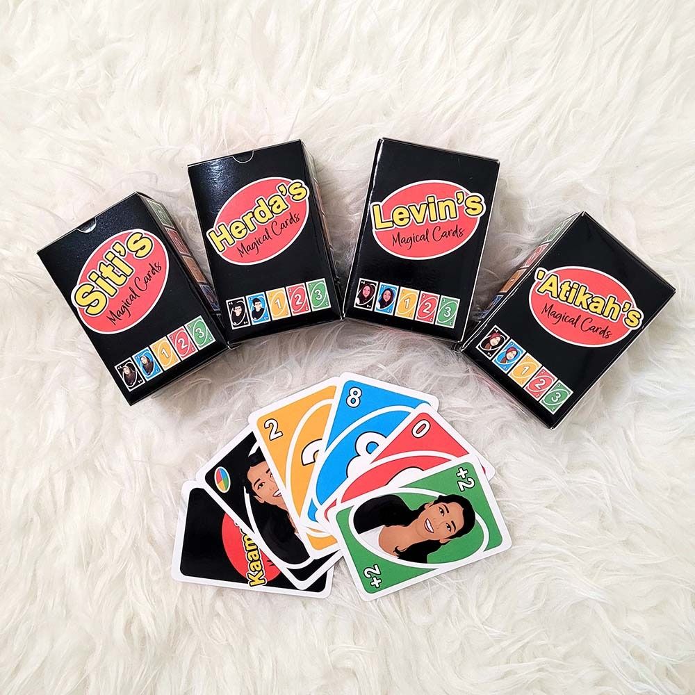 Customised UNO Playing Cards with Caricature - Personalized Gift for ...