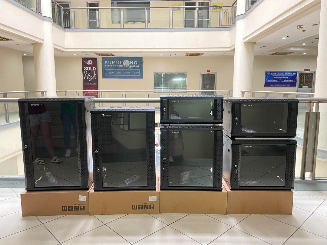 D-Tech Wallmounted Data Cabinet 600x4500 (Note: 2Fanslot, Pure Black ...