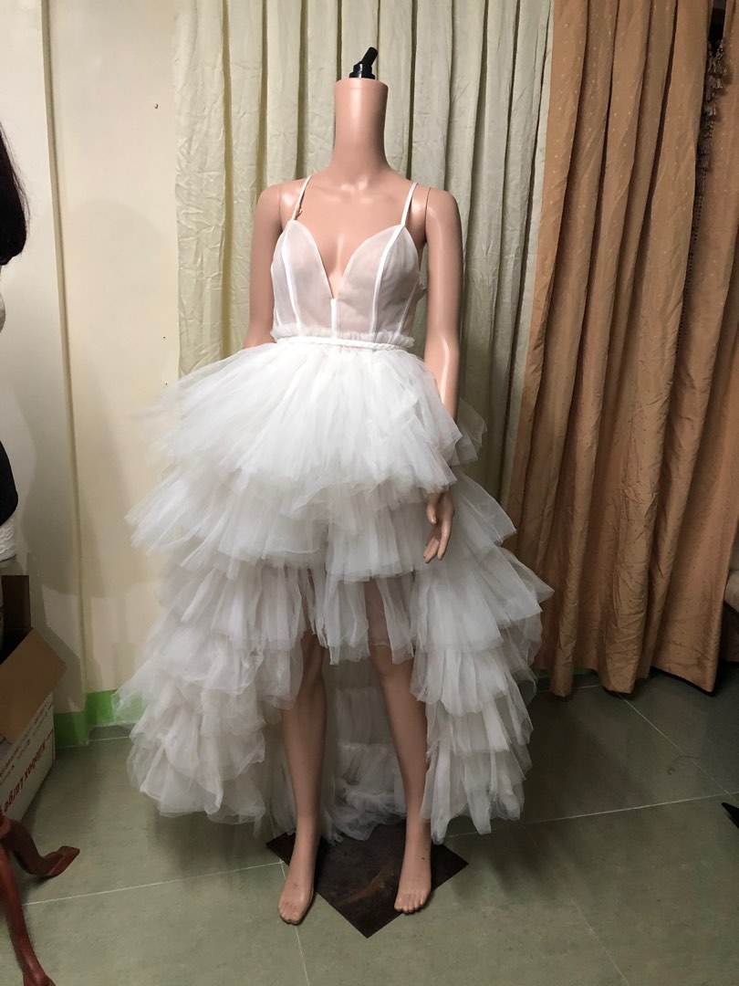 Fairy Gown Long back Ruffles on Carousell